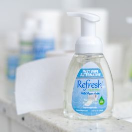 Refresh Liquid Wipe Free: Toilet Paper Foam.